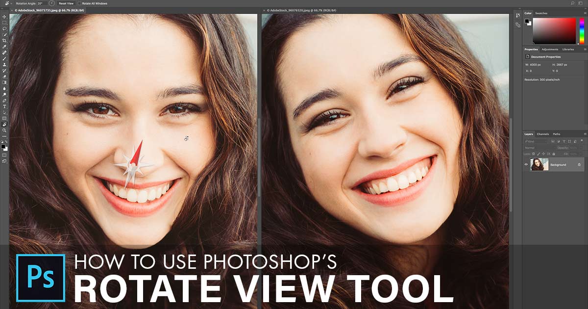 The Rotate View Tool In Photoshop Rotating The Canvas