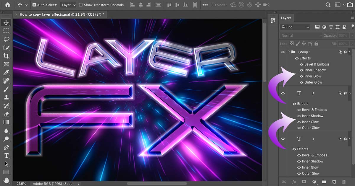 How To Copy Layer Effects In Photoshop