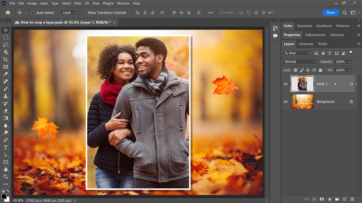 How To Crop A Single Layer In Photoshop