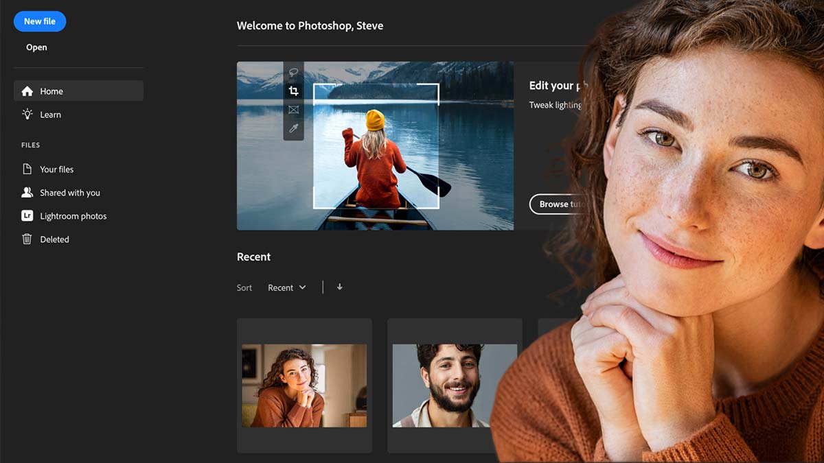 How to Hide the Home Screen in Photoshop