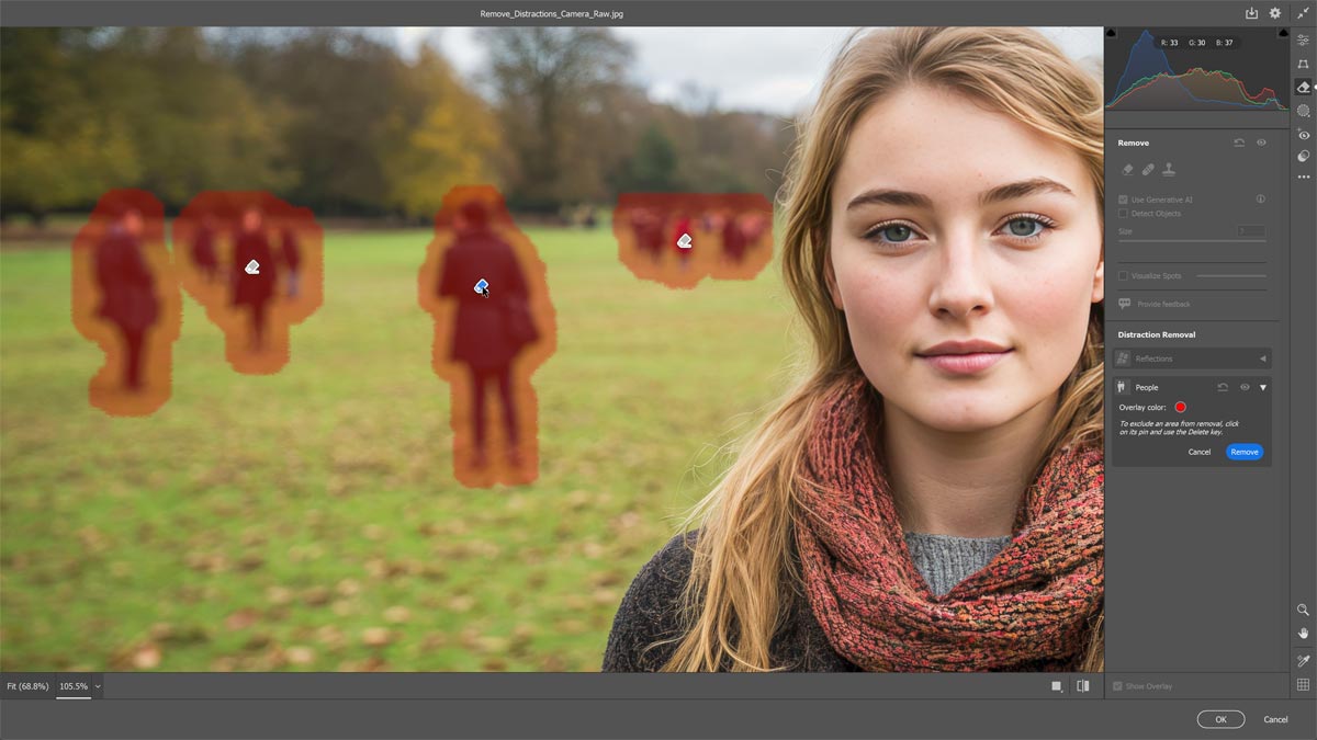 New in Camera Raw: Remove Distracting People with AI